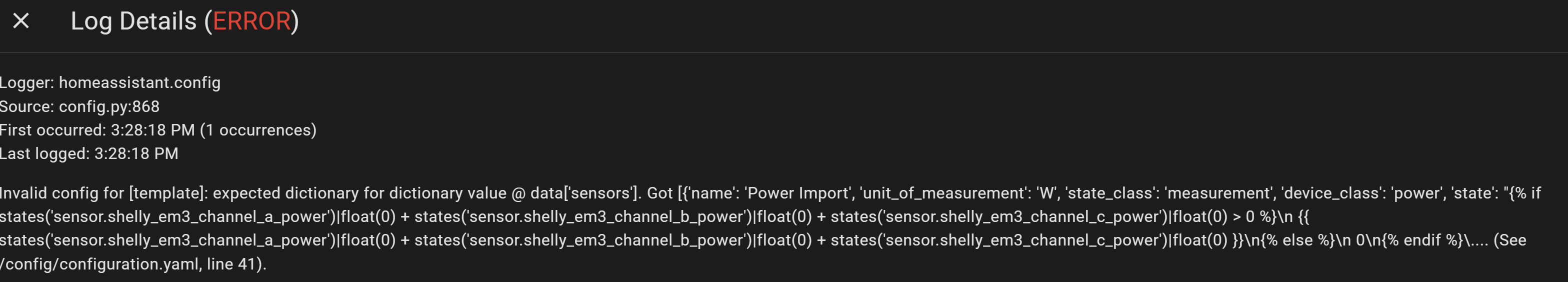 Energy export daily sensor not available - Configuration - Home ...