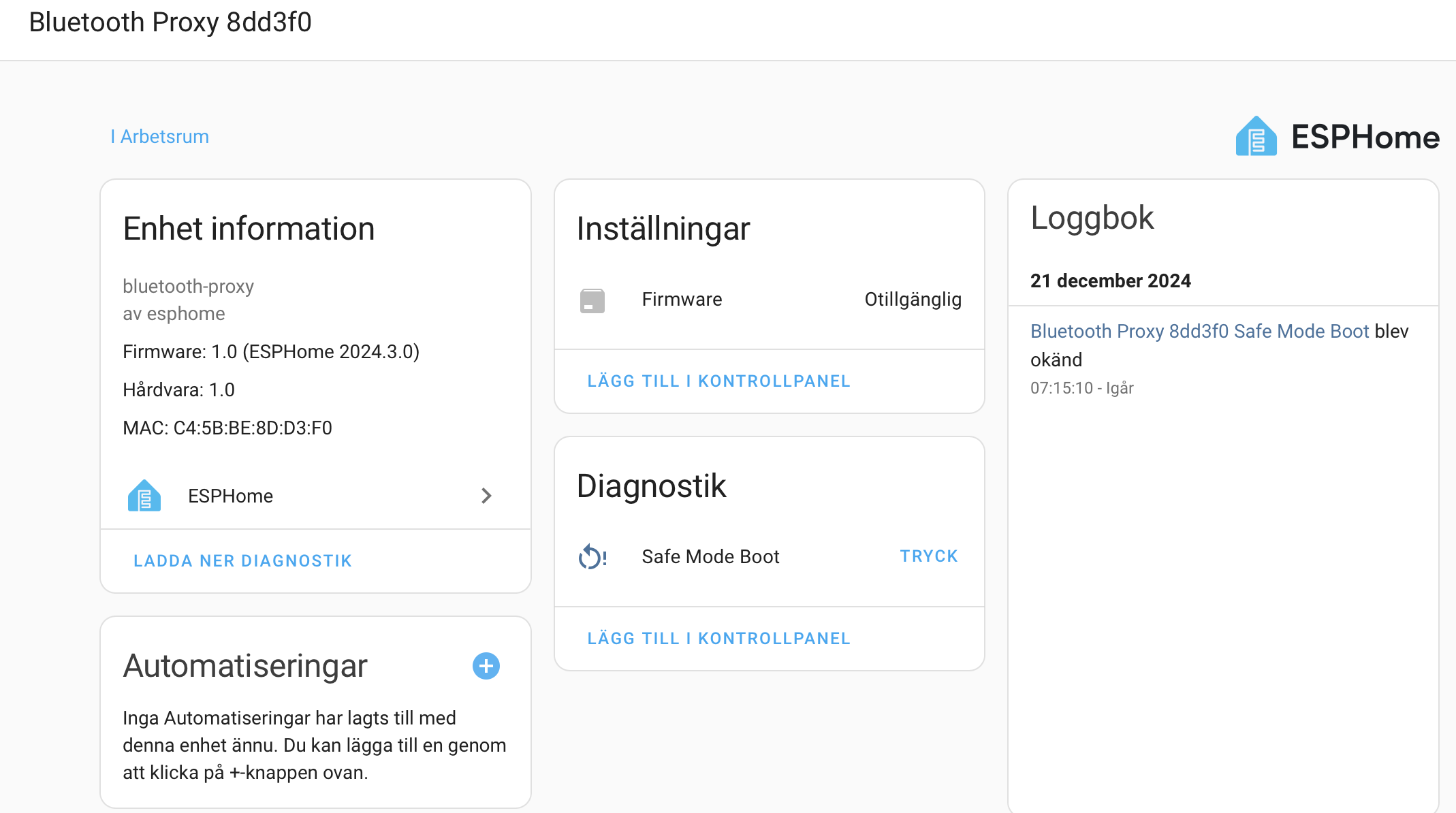 My Bluetooth Proxy Is Not Updating Esphome Home Assistant Community