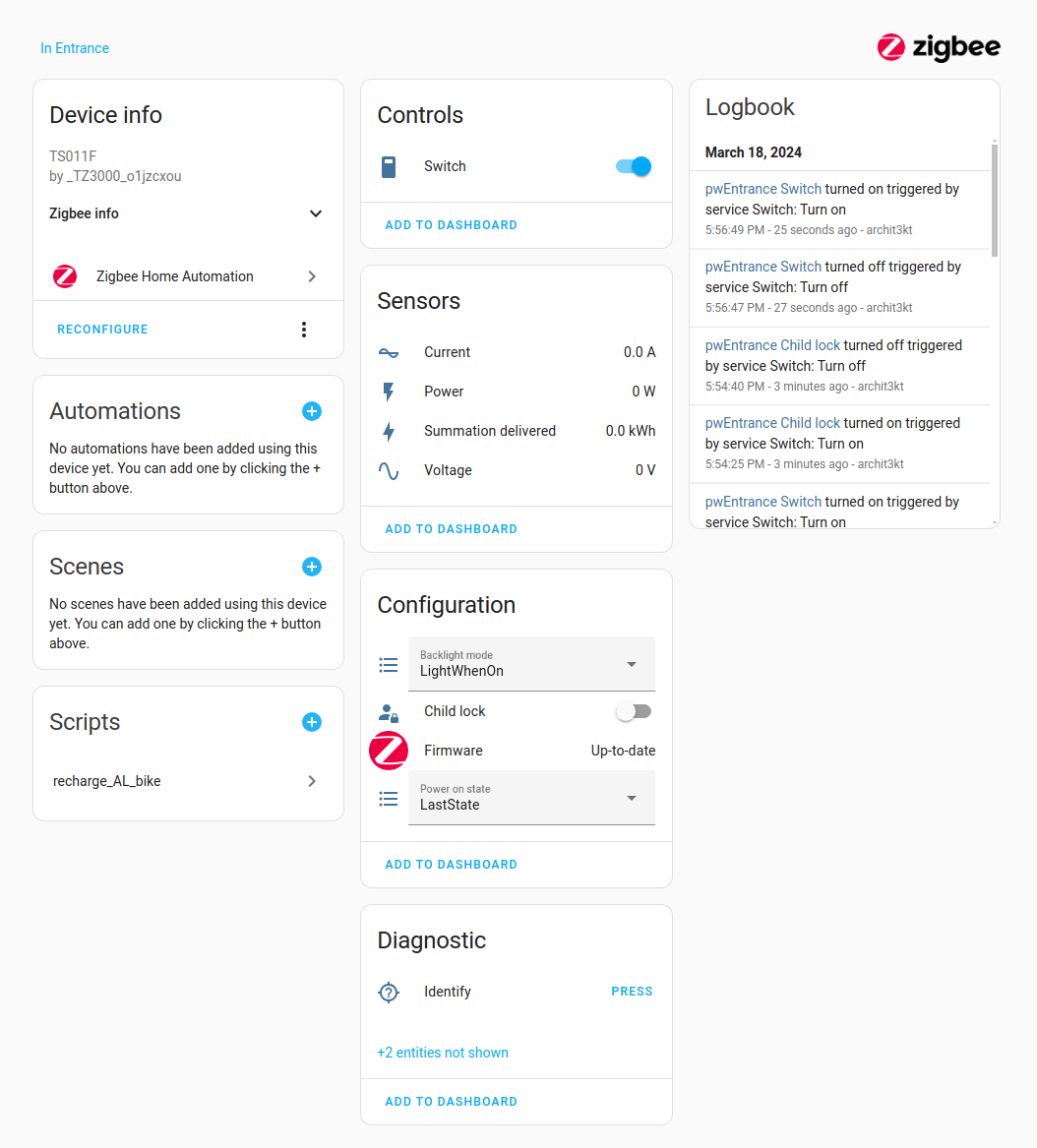Tuya ZigBee Smart Plug with Energy monitoring - Page 2 - Zigbee - Home Assistant Community