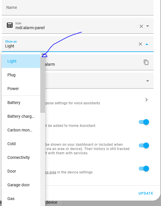Home Assistant Binary Sensor Drop Down List Configuration Home 8968