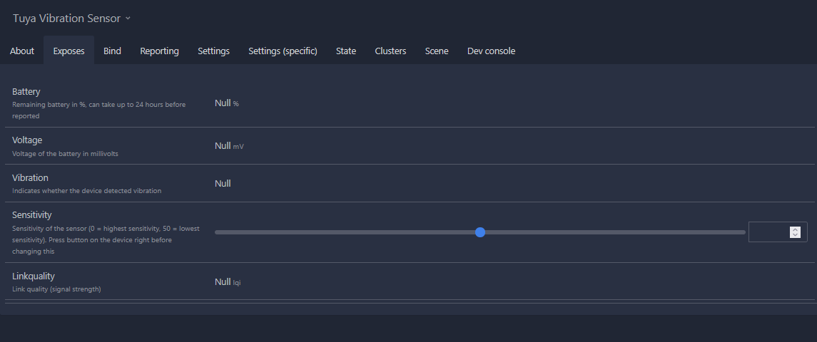 Vibration Sensor not showing any data - Zigbee - Home Assistant Community