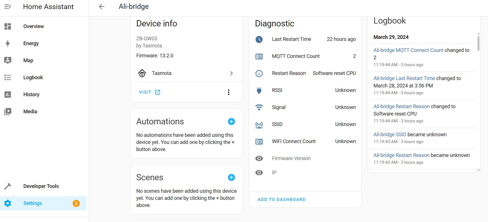 How to manage paired devices with Tasmota ZB-GW03 hub in Home Assistant ...