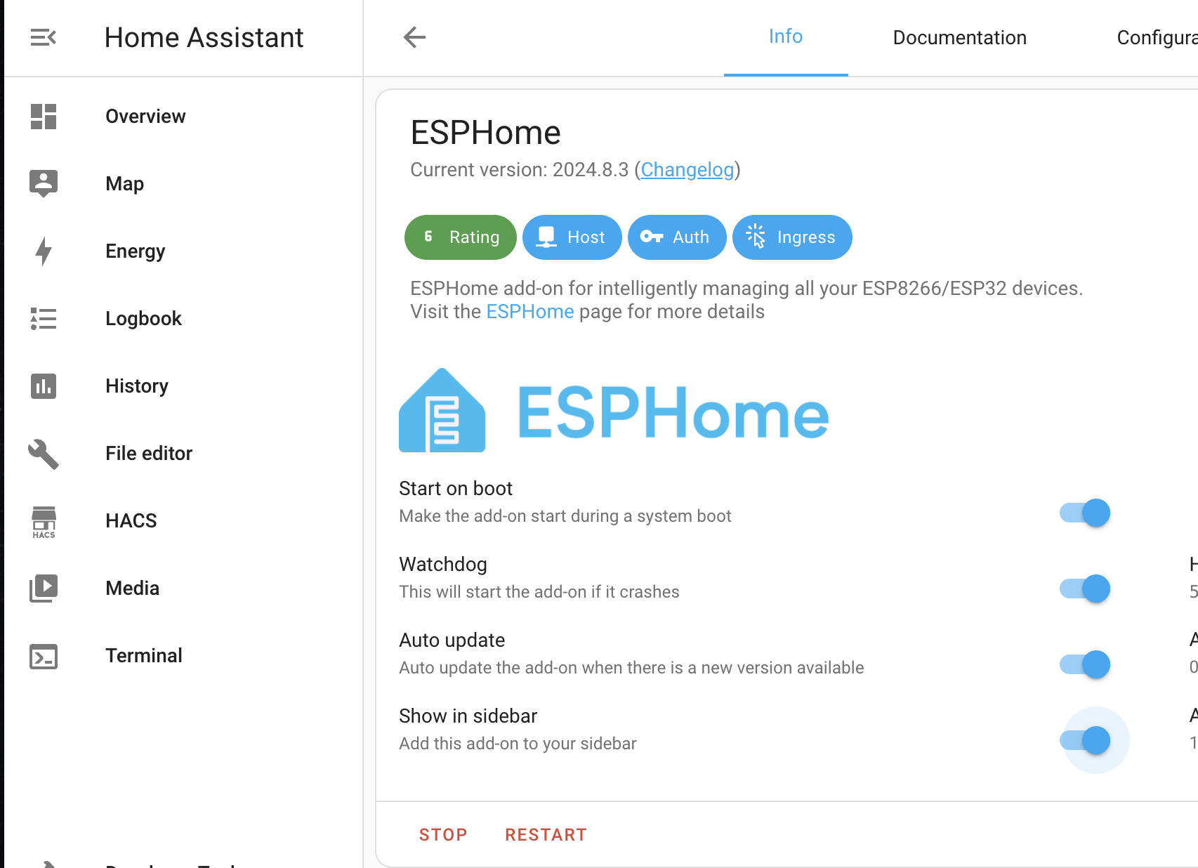 Esphome Not Showing On Sidebar Esphome Home Assistant Community