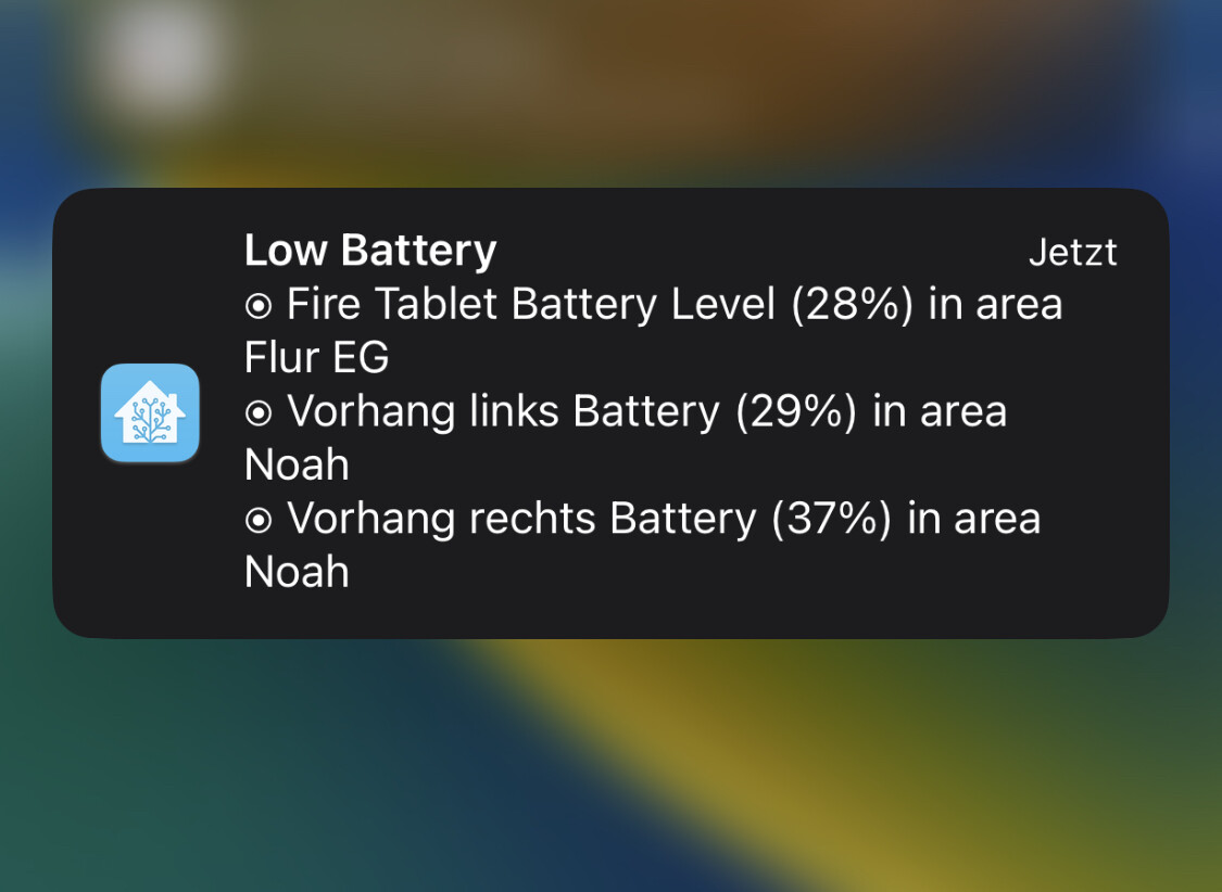 Low battery level detection & notification for all battery sensors ...
