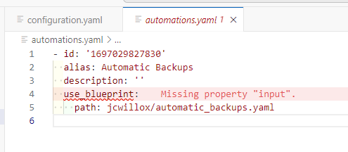 Missing property "input" - Blueprints - Home Assistant Community
