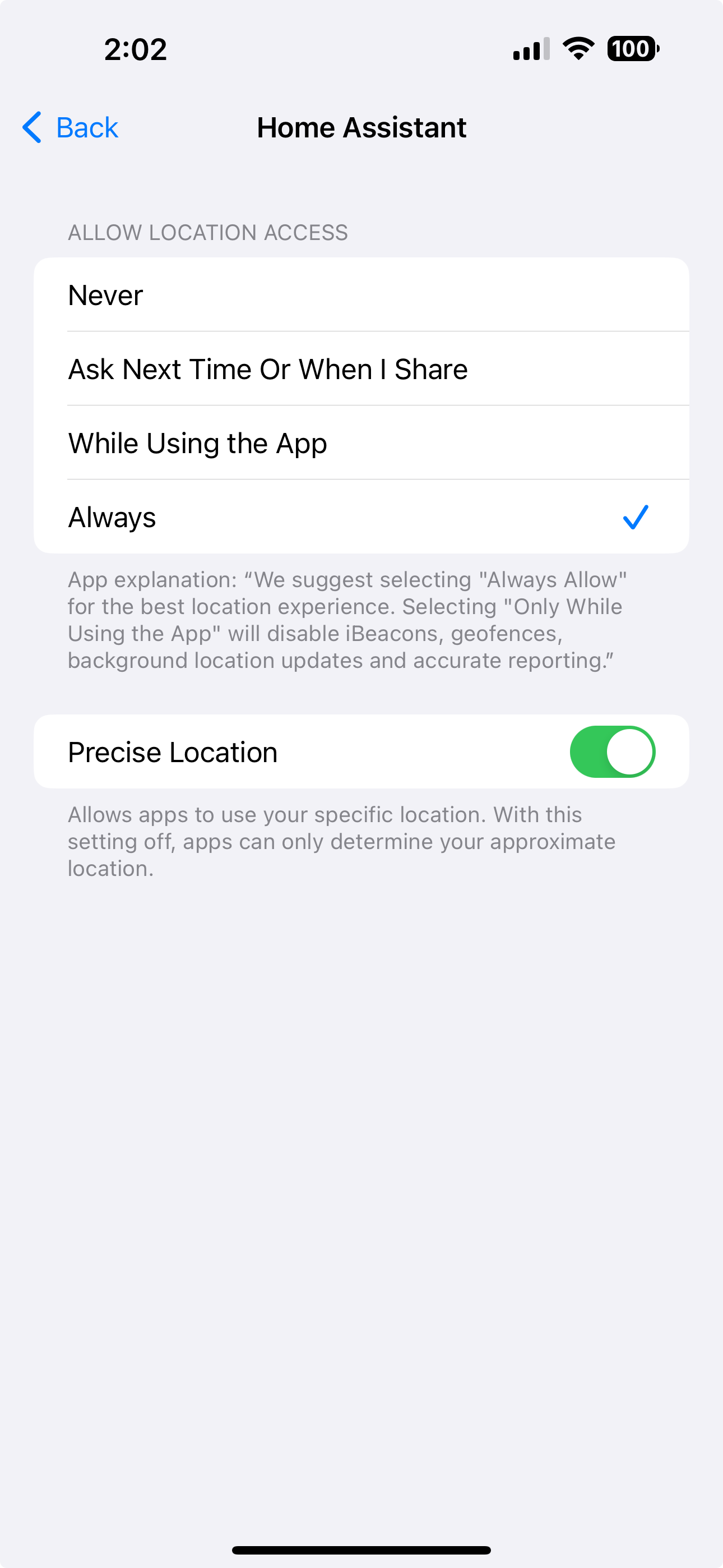 Question about location access setting in iOS mobile app - Home Assistant Companion for Apple ...