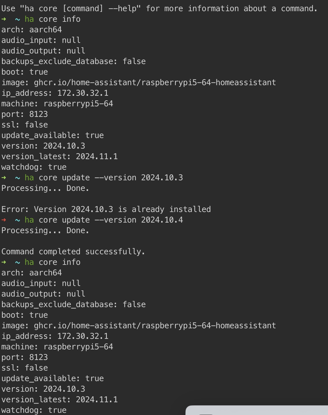 Core Update Not Installing Home Assistant Os Home Assistant Community