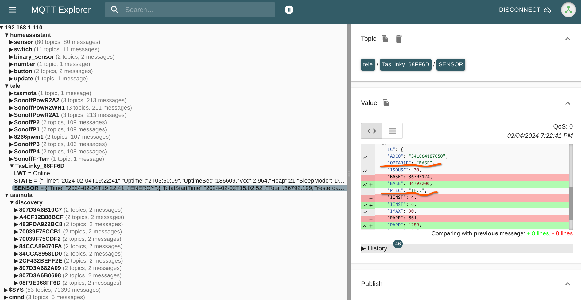 Ha Not Discovering All Of The Payload And Displaying Only Some Of The Data From Mqtt