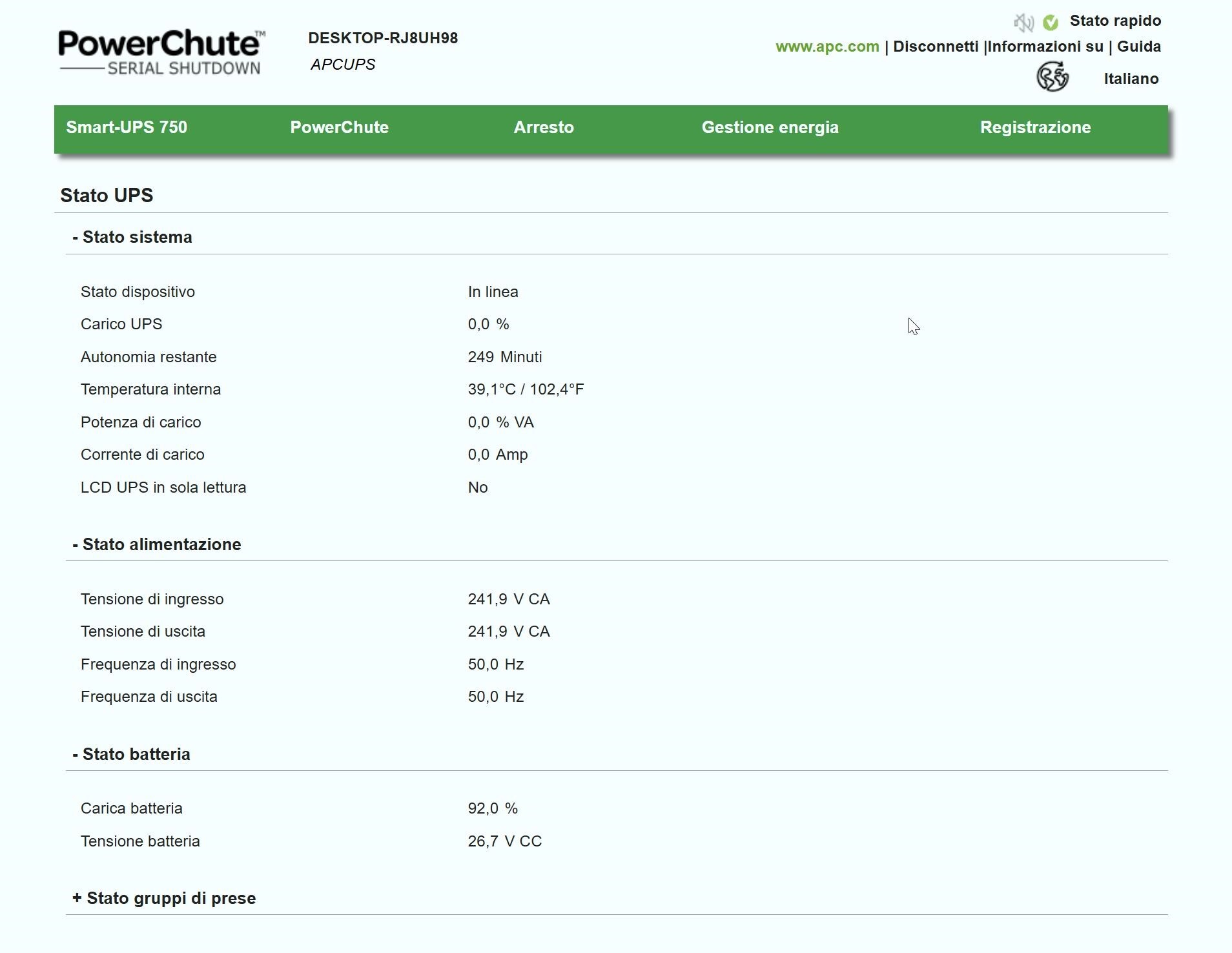APC UPS NUT (Network UPS Tools) Home Assistant - Configuration - Home ...