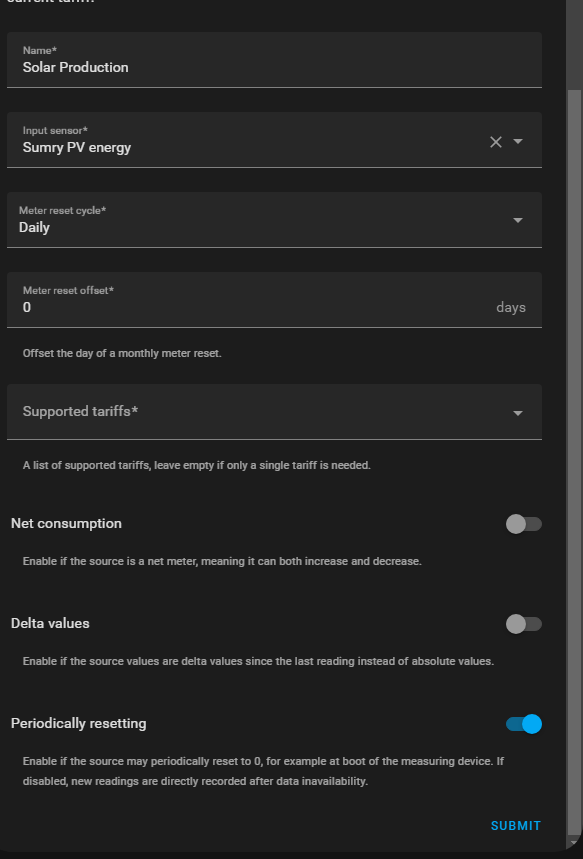 Create sensor to show accumulating PV Energy - Configuration - Home ...