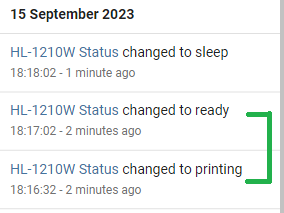 Notification for Brother printer (DCP-L2540DW) is done printing ...