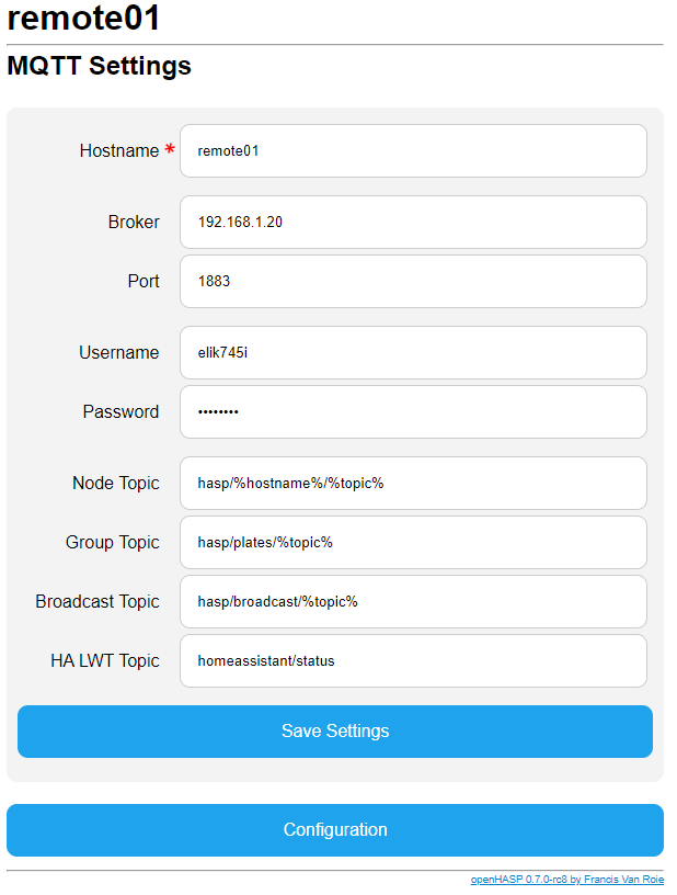 openHASP: An MQTT driven Touchscreen / Scene controller - Custom Integrations - Home Assistant ...