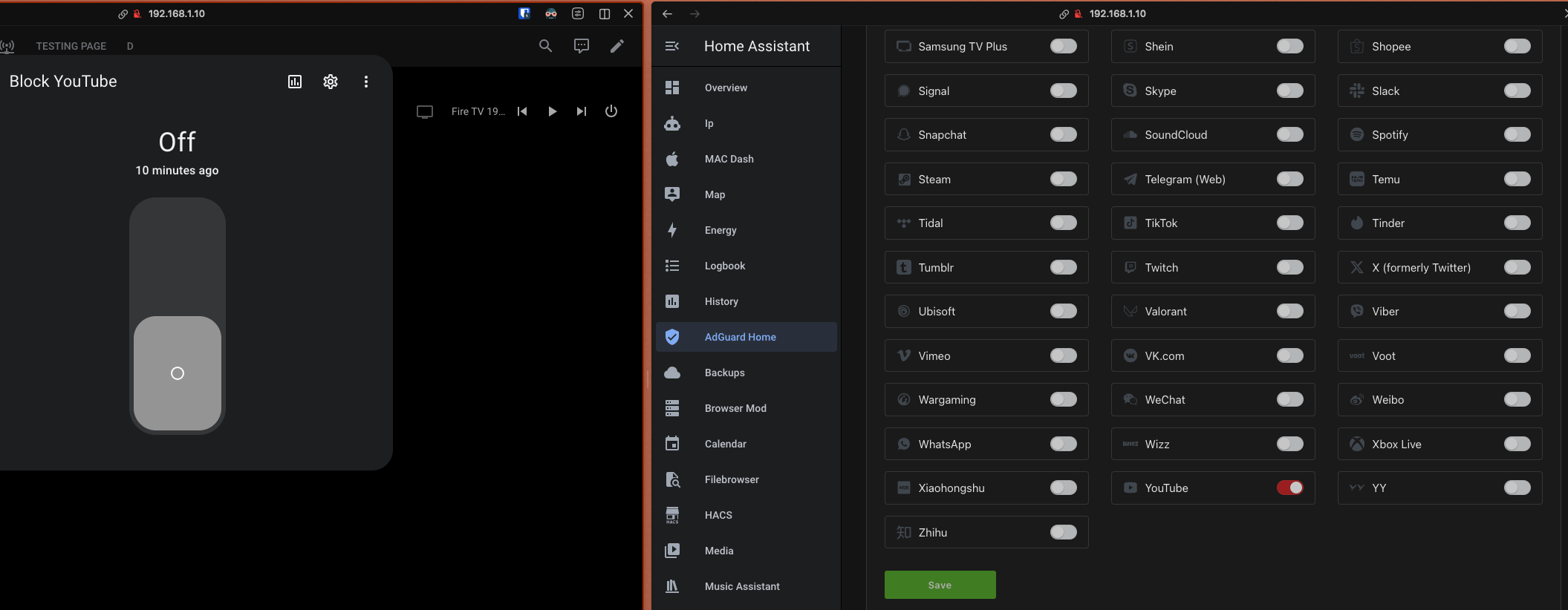 Best Way to Toggle YouTube Blocking via AdGuard in Home Assistant - Configuration - Home ...