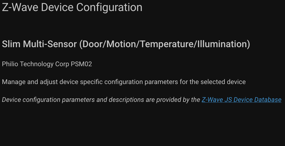 Device Configuration Page Empty Z Wave Home Assistant Community