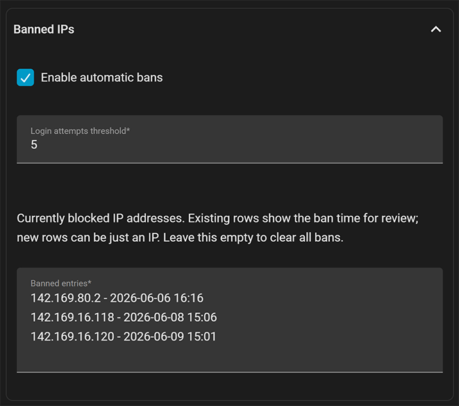 IP Ban Manager: live UI for Home Assistant IP bans and allowlists ...