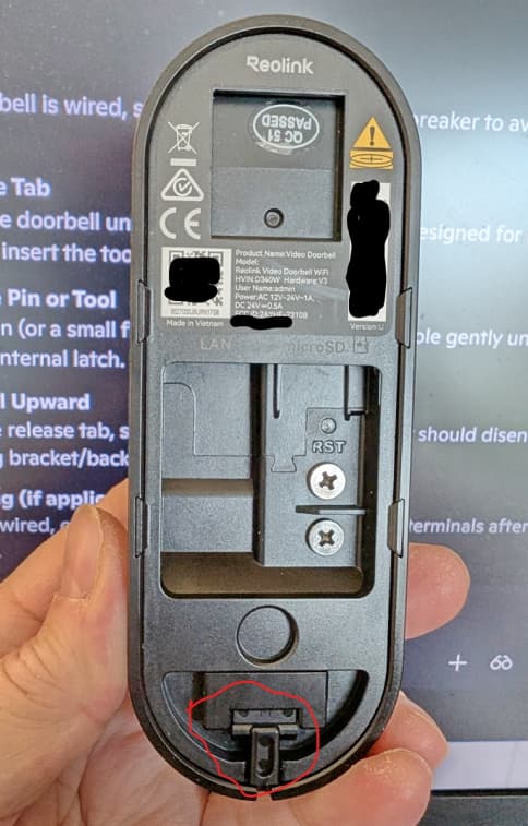How to remove the backplate from a Reolink doorbell? - Hardware - Home ...
