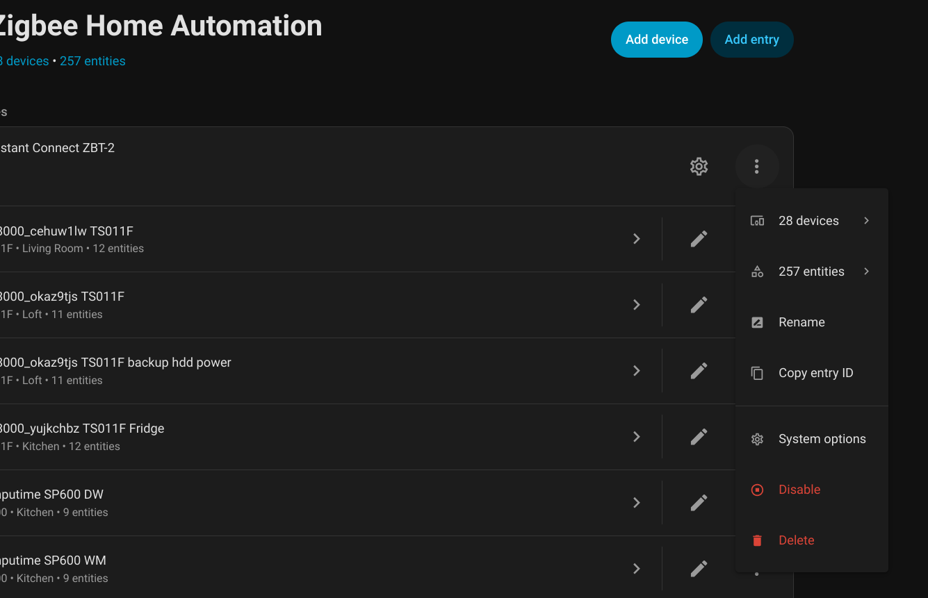 Cannot restart ZHA integration - Zigbee - Home Assistant Community