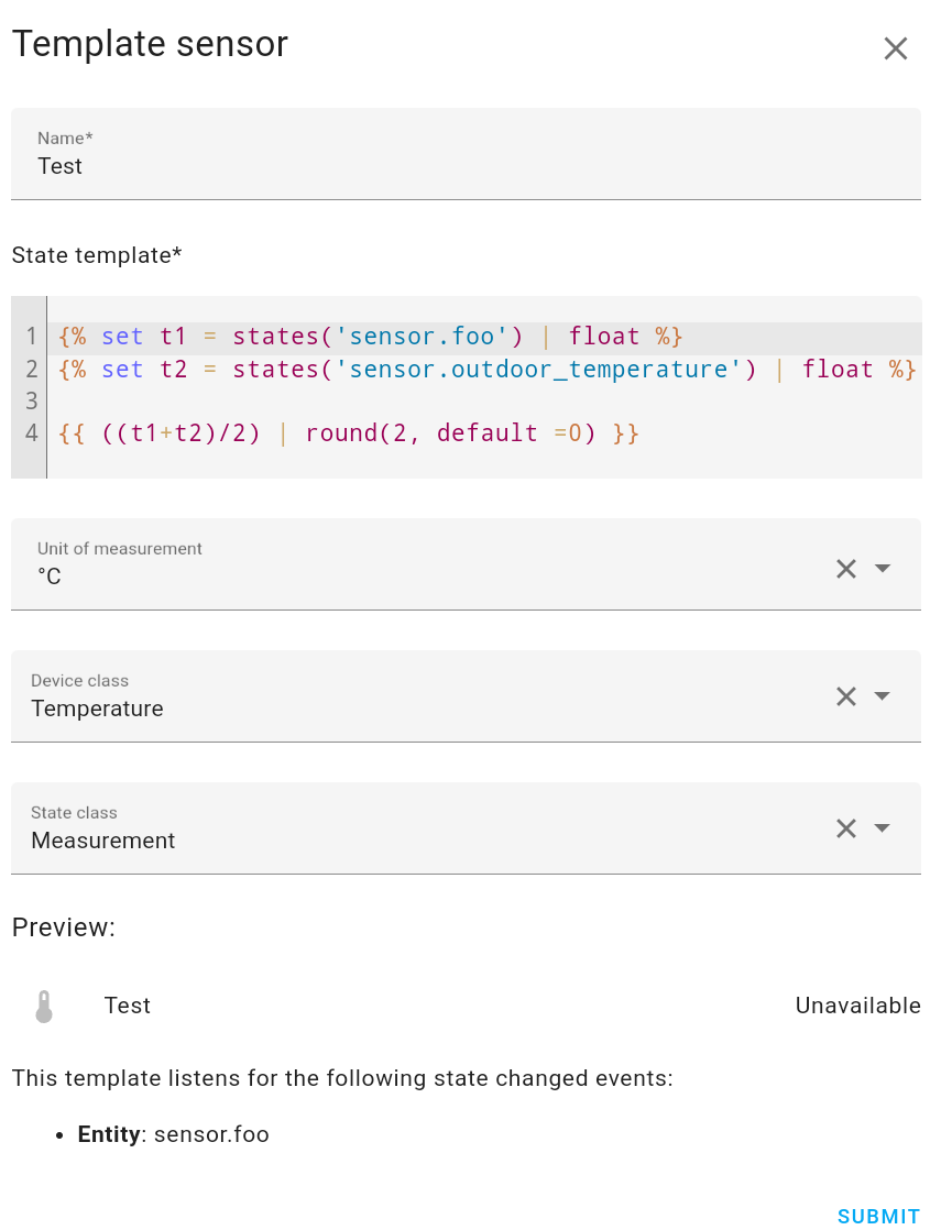 Template Sensor Unavailable And Not Actualizing Values Configuration Home Assistant Community