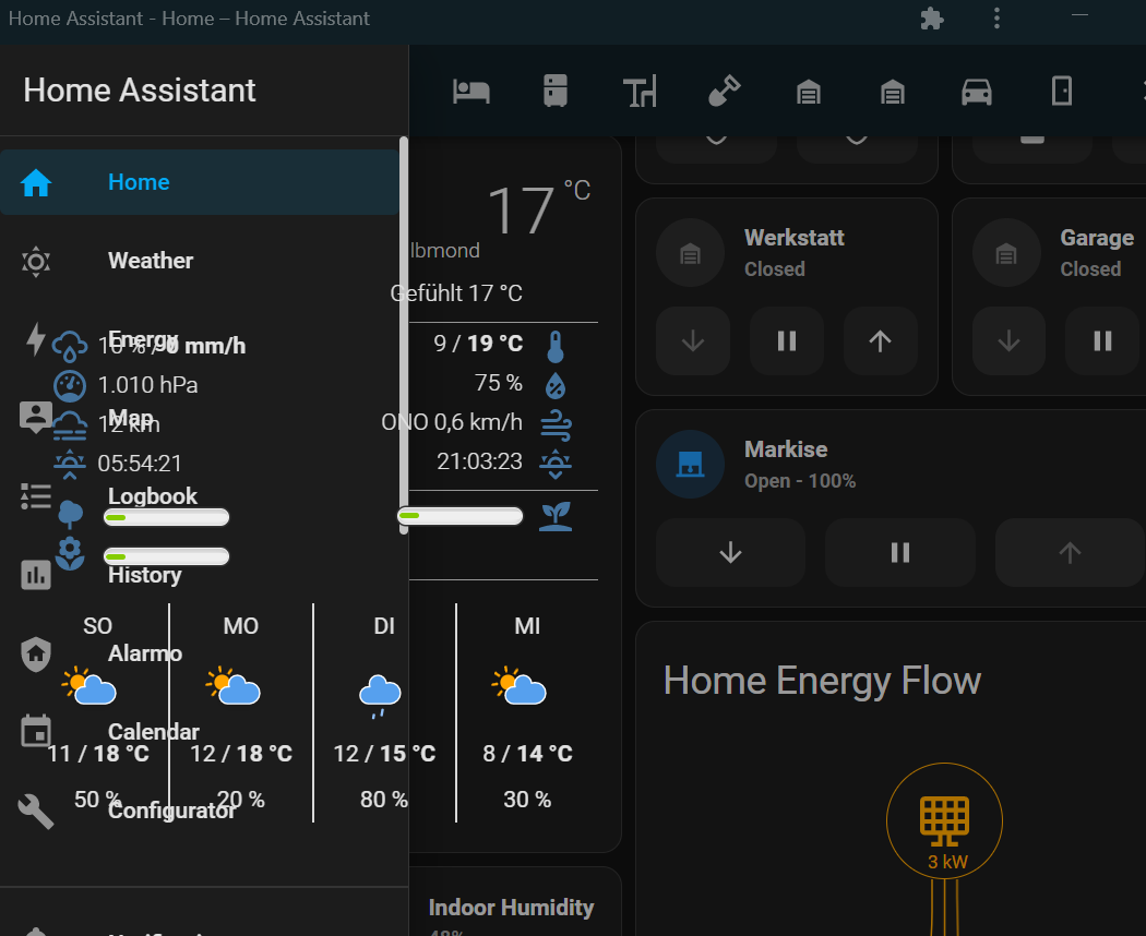 Several cards overlaying side and topbar of Lovelace UI - Frontend ...