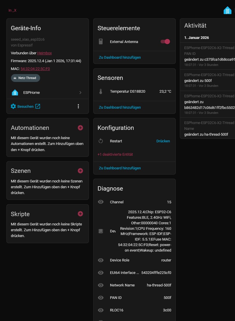 Building thread sensor / router with XIAO ESP32-C6 - ESPHome - Home Assistant Community