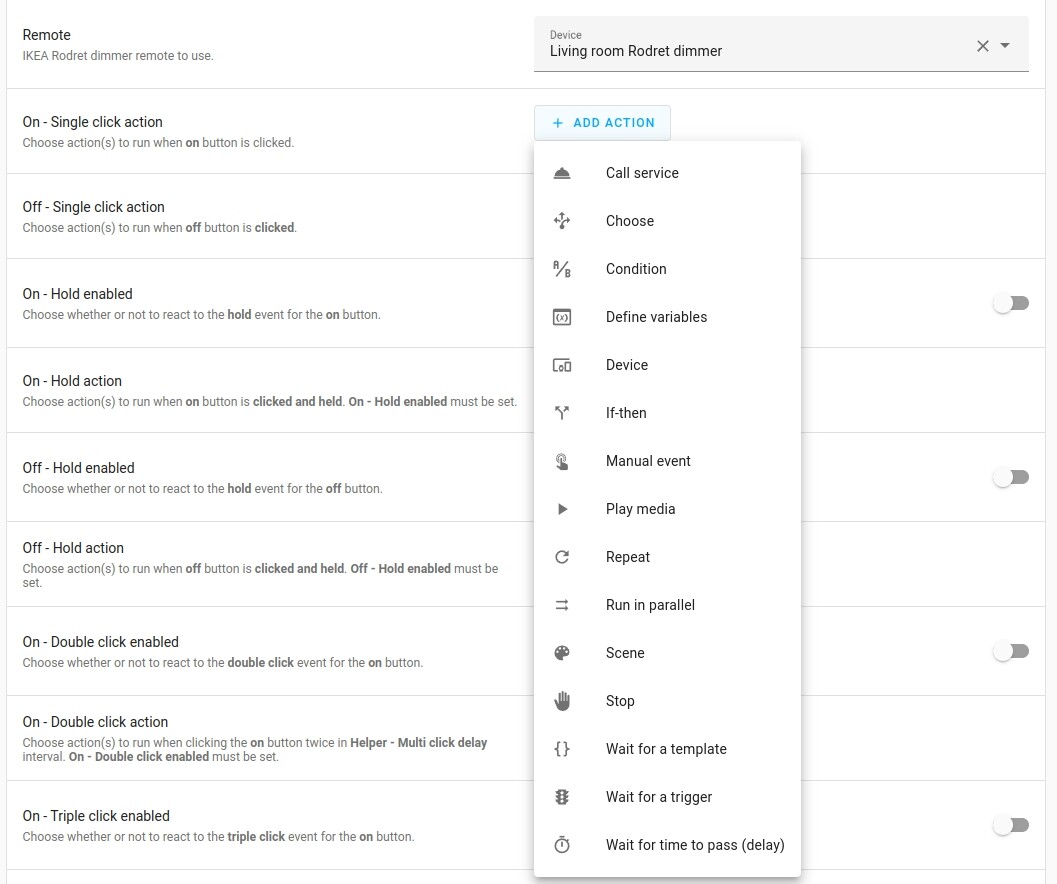 Ikea Rodret (zigbee2MQTT) Triple click - Blueprints Exchange - Home ...