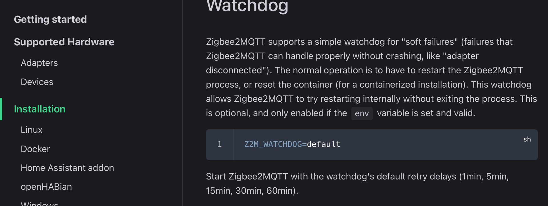 Z2M: “ Starting Zigbee2MQTT without watchdog.” - Configuration - Home ...