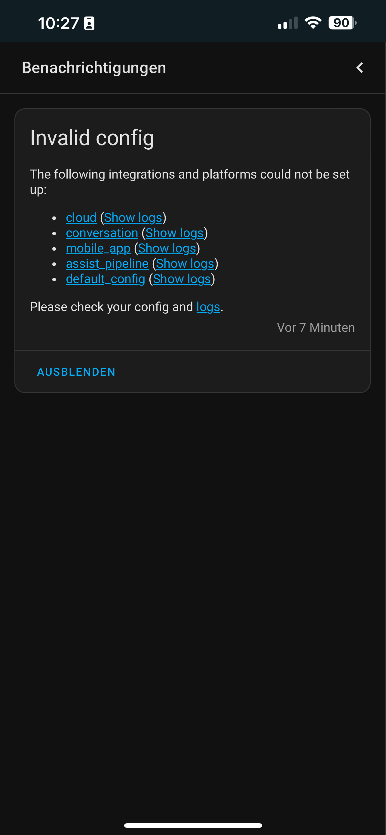 Config Not Correct Configuration Home Assistant Community