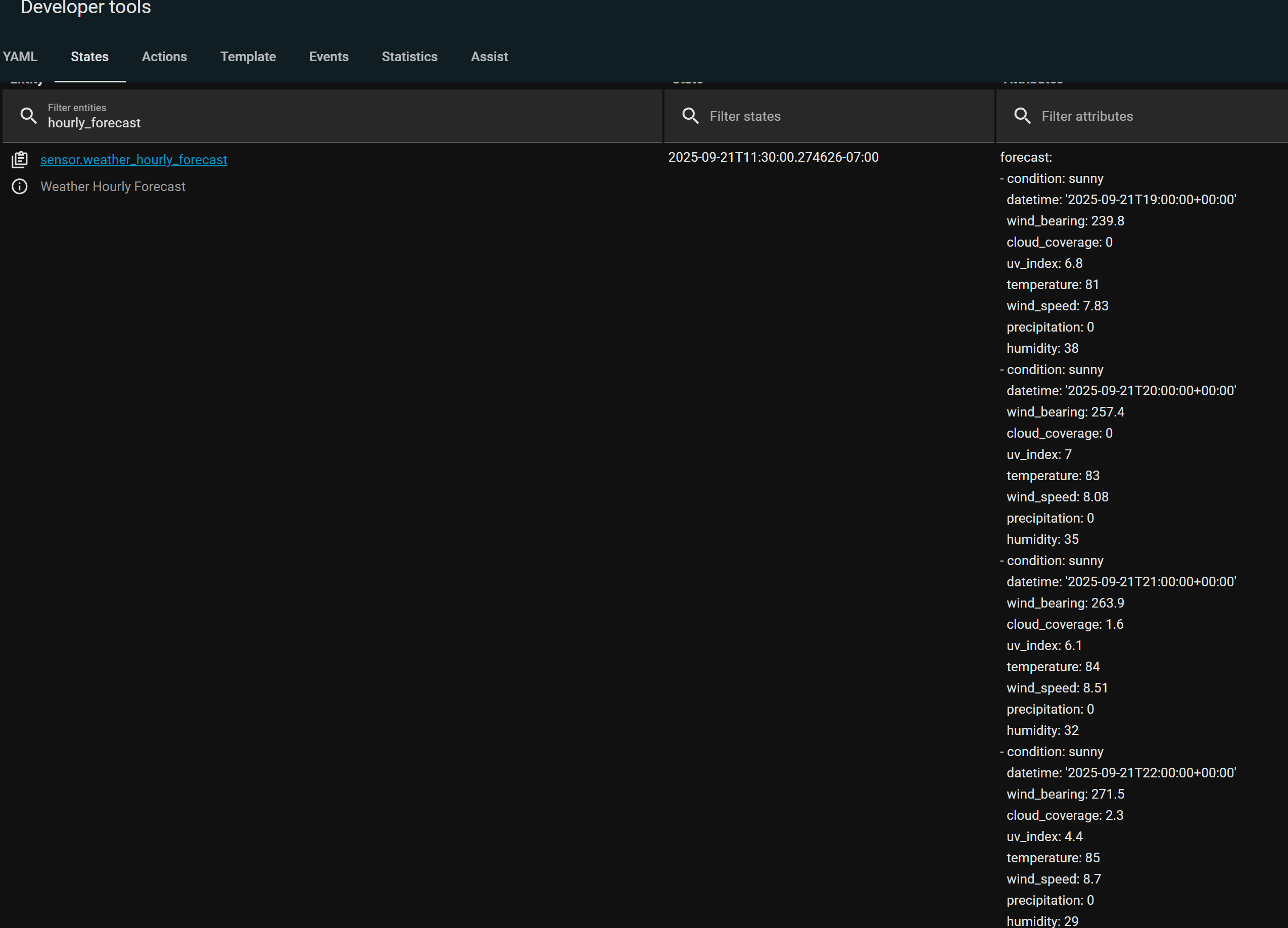 Update from using weather attributes with the new service: weather.get ...