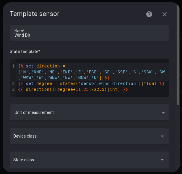 Convert wind direction degrees to text - Page 2 - Configuration - Home ...