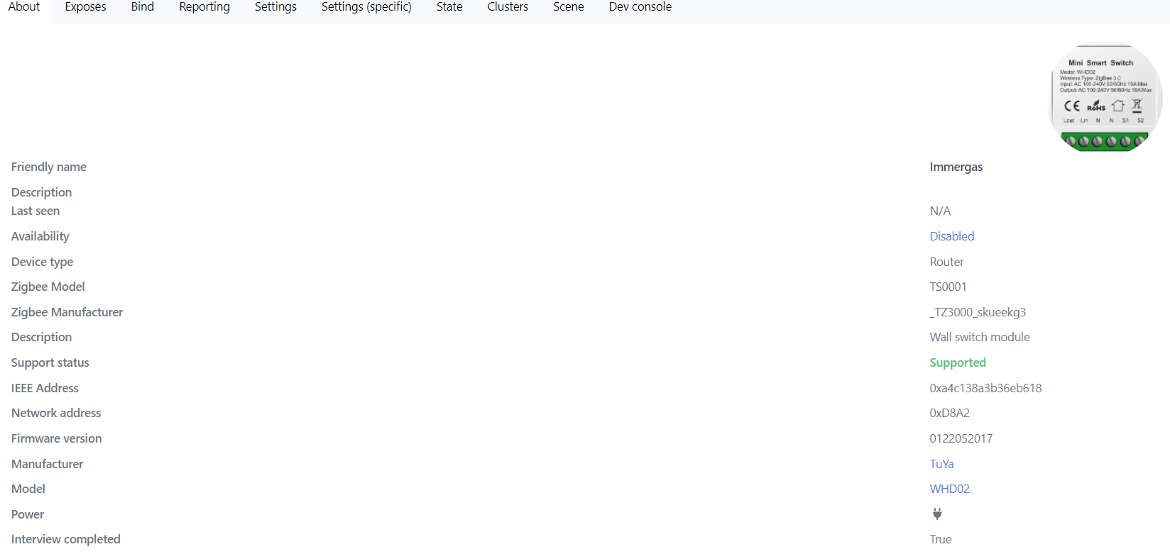 Tuya Zigbee Switch Advanced Configuration Zigbee Home Assistant Community