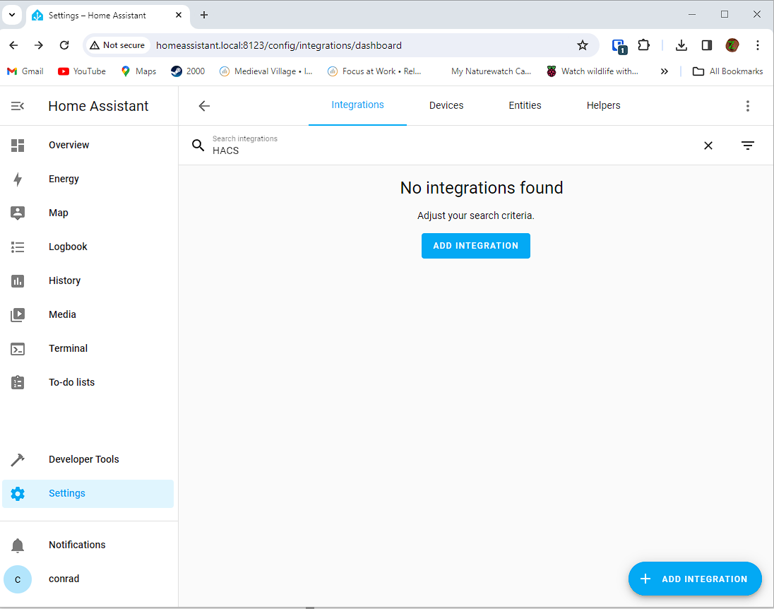Cannot install/search the HACS integration - Third party integrations - Home Assistant Community