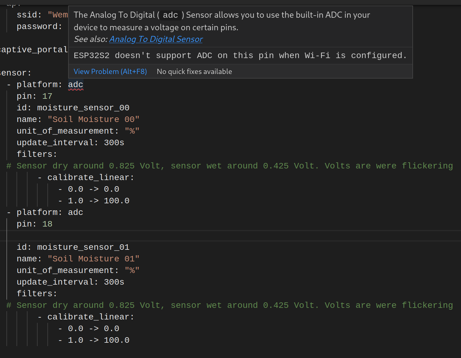 Multiple adc sensors on ESP32 for this sensor - ESPHome - Home Assistant Community
