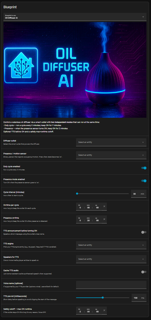 [Blueprint] Oil Diffuser Ai: Easily Automate Oil Diffusers - Blueprints ...