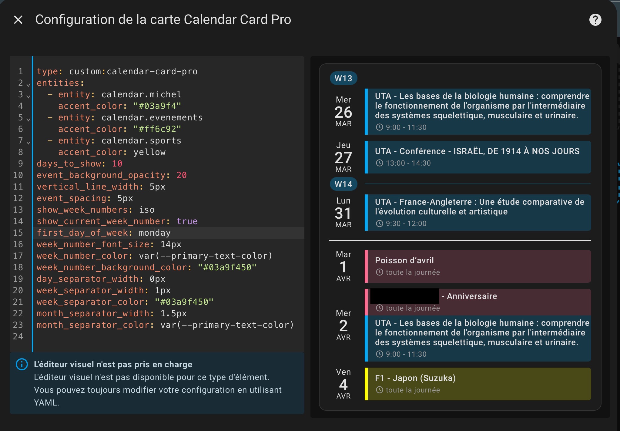 Calendar Card Pro - A beautiful, high-performance calendar card for ...