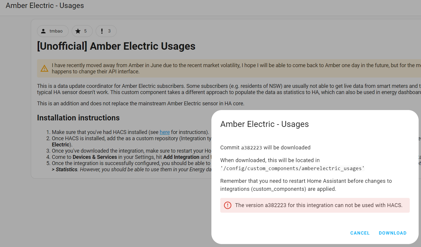 Amber Electric Usage custom component - Page 2 - Custom Integrations ...