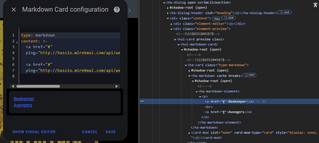 Is HA striping away html ping attribute in markdown card? - Frontend - Home Assistant Community