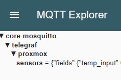 Monitor temperature via mqqt/telegraf; Proxmox... No results displayed - Third party ...