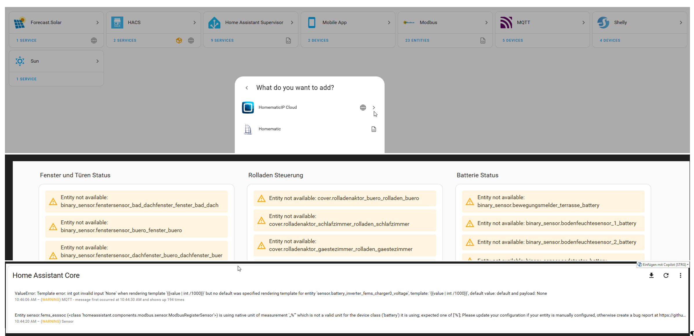 Homematic (IP) Local integration does not work after Update from last week - Third party ...
