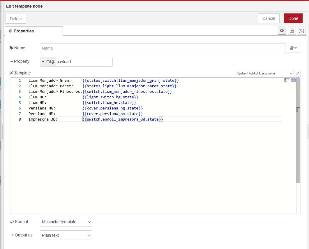 Template node state entity - Node-RED - Home Assistant Community