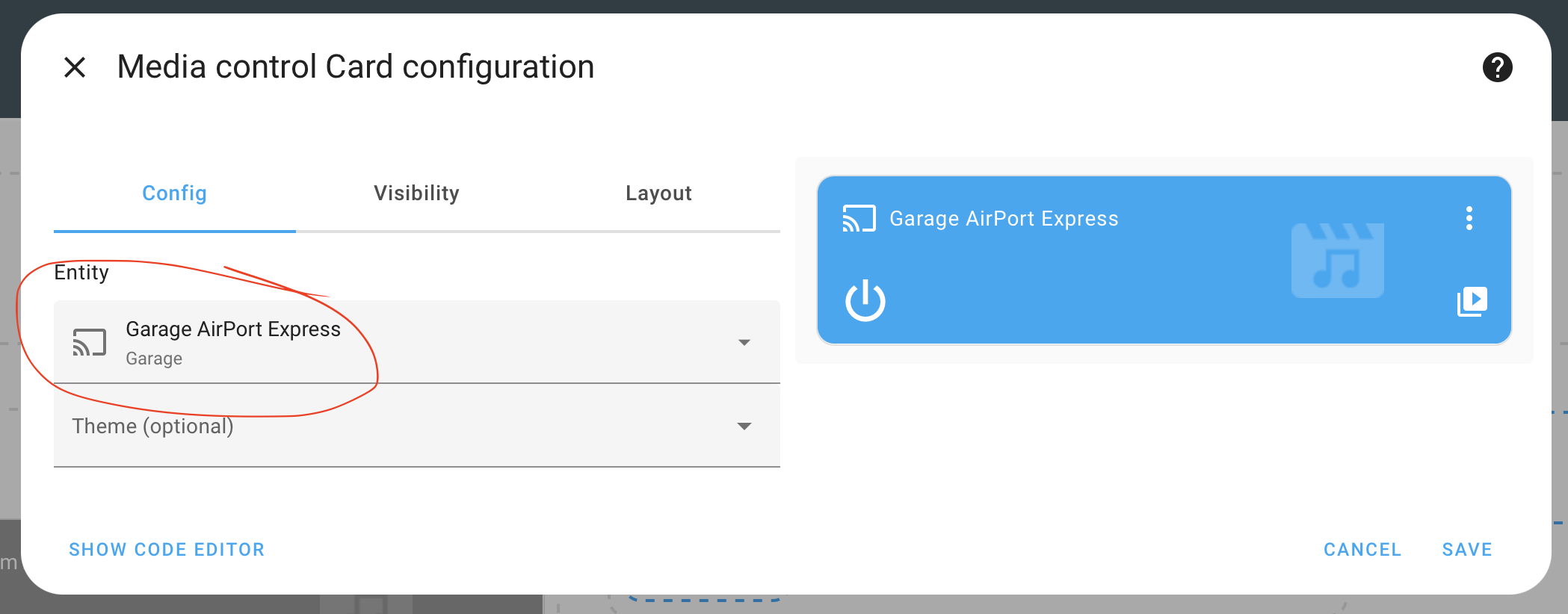Can't select a different entity on Media control Card configuration ...