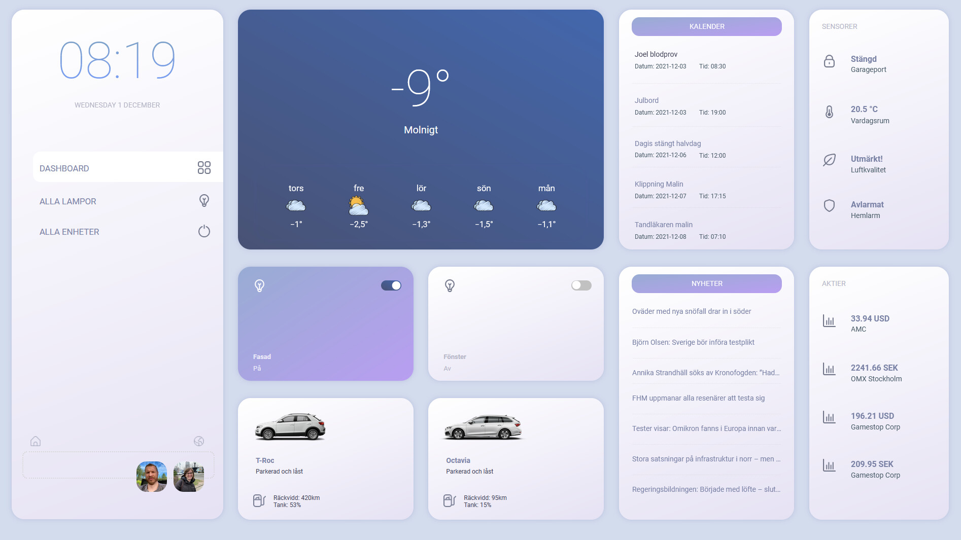 Clean Light React Dashboard - Share your Projects! - Home Assistant ...