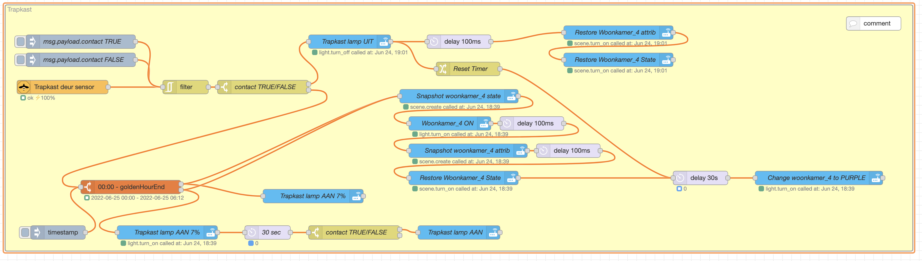 Return light to previous state after automation - Configuration - Home ...