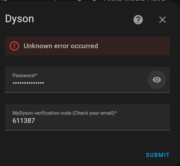 HACS Dyson integration problem with account setup - Third party integrations - Home Assistant ...