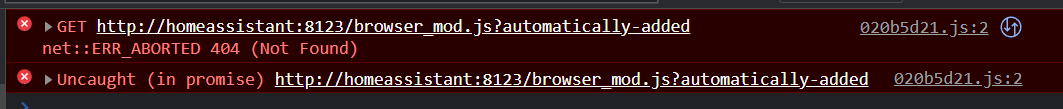 Browsermod Chrome Console Errors But I Dont Have It Frontend 2601