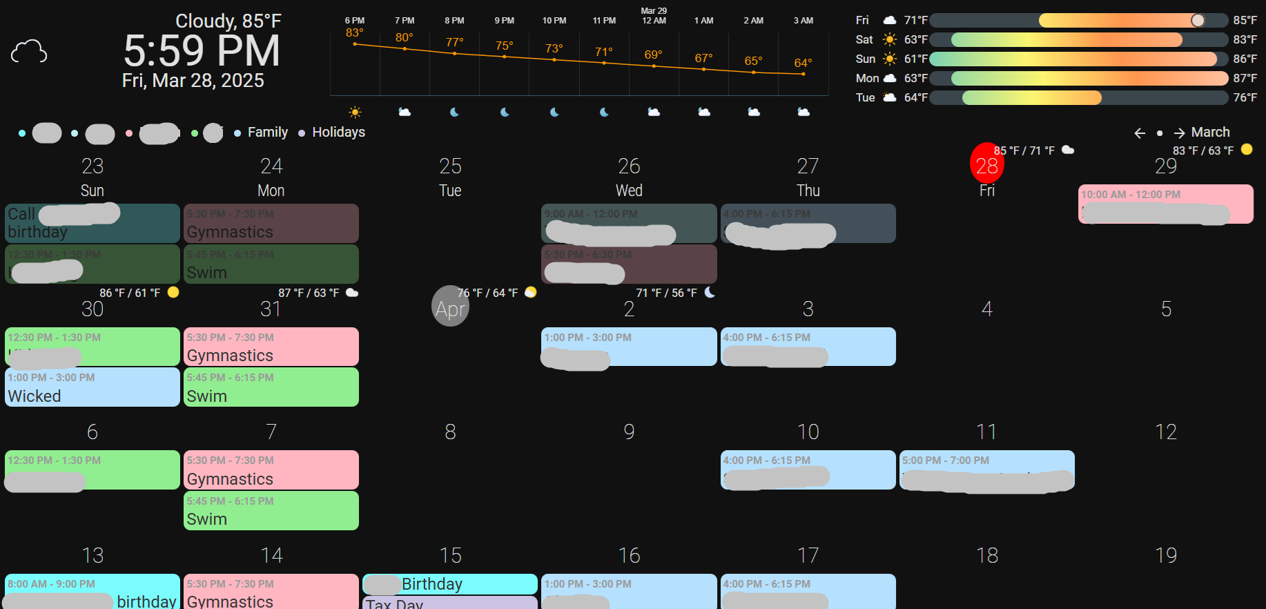 DIY Family Calendar (Skylight) - Page 3 - Dashboards & Frontend - Home ...