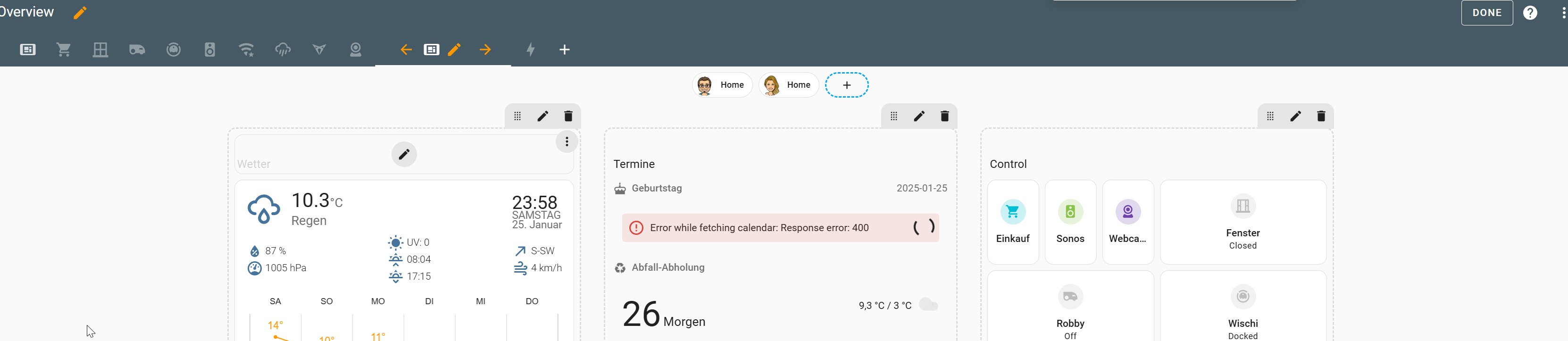 Fire Tablet 2 Instead Of 3 Columns After Migration To New Sections Frontend Home Assistant