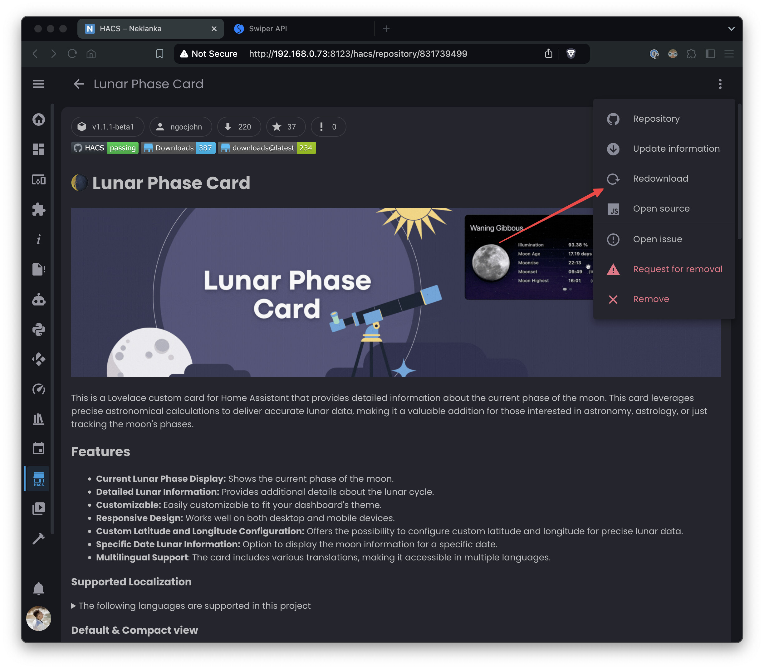 🌘 Lunar Phase Integration for Home Assistant - Page 2 - Custom ...