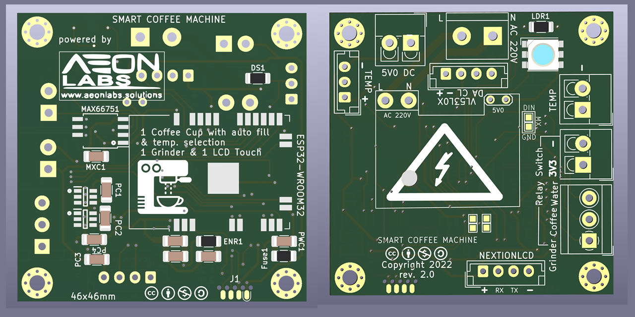 Smart Coffee Machine PCB add-on - KiCad Desing files - Share your ...