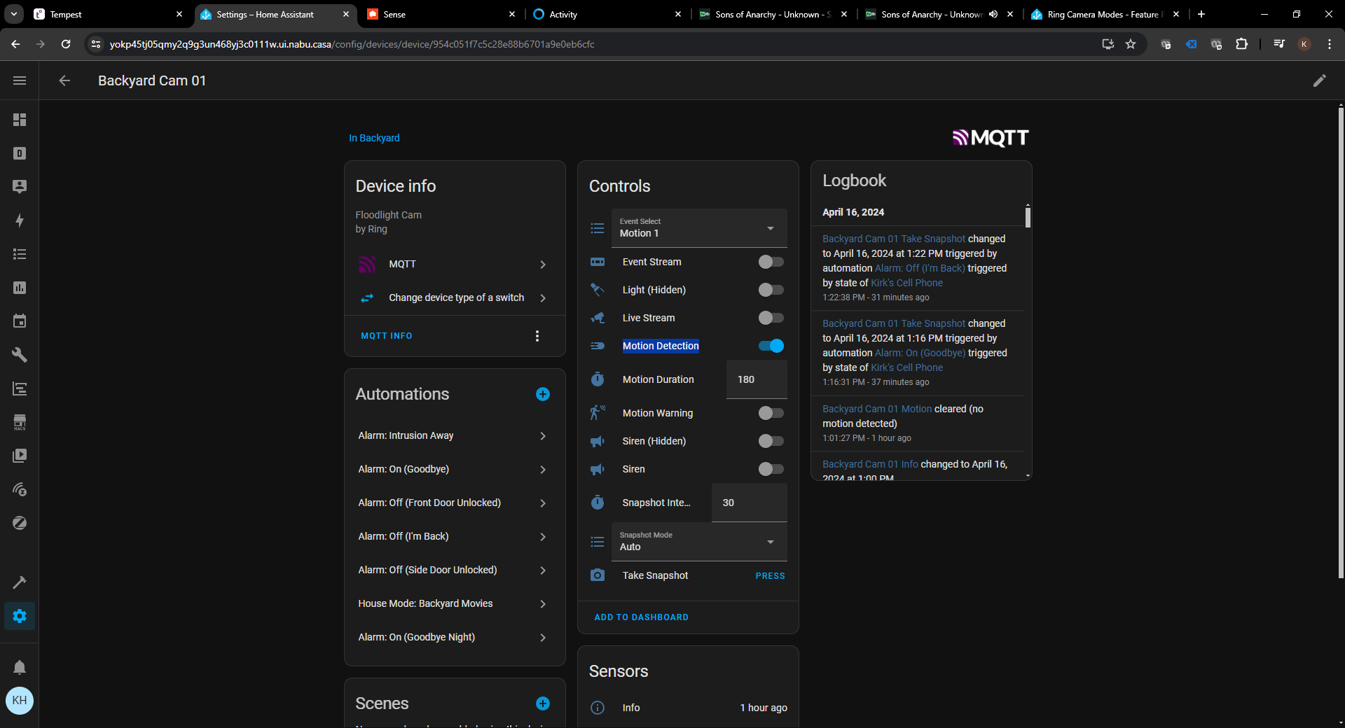 Ring Camera Modes - Page 2 - Feature Requests - Home Assistant Community
