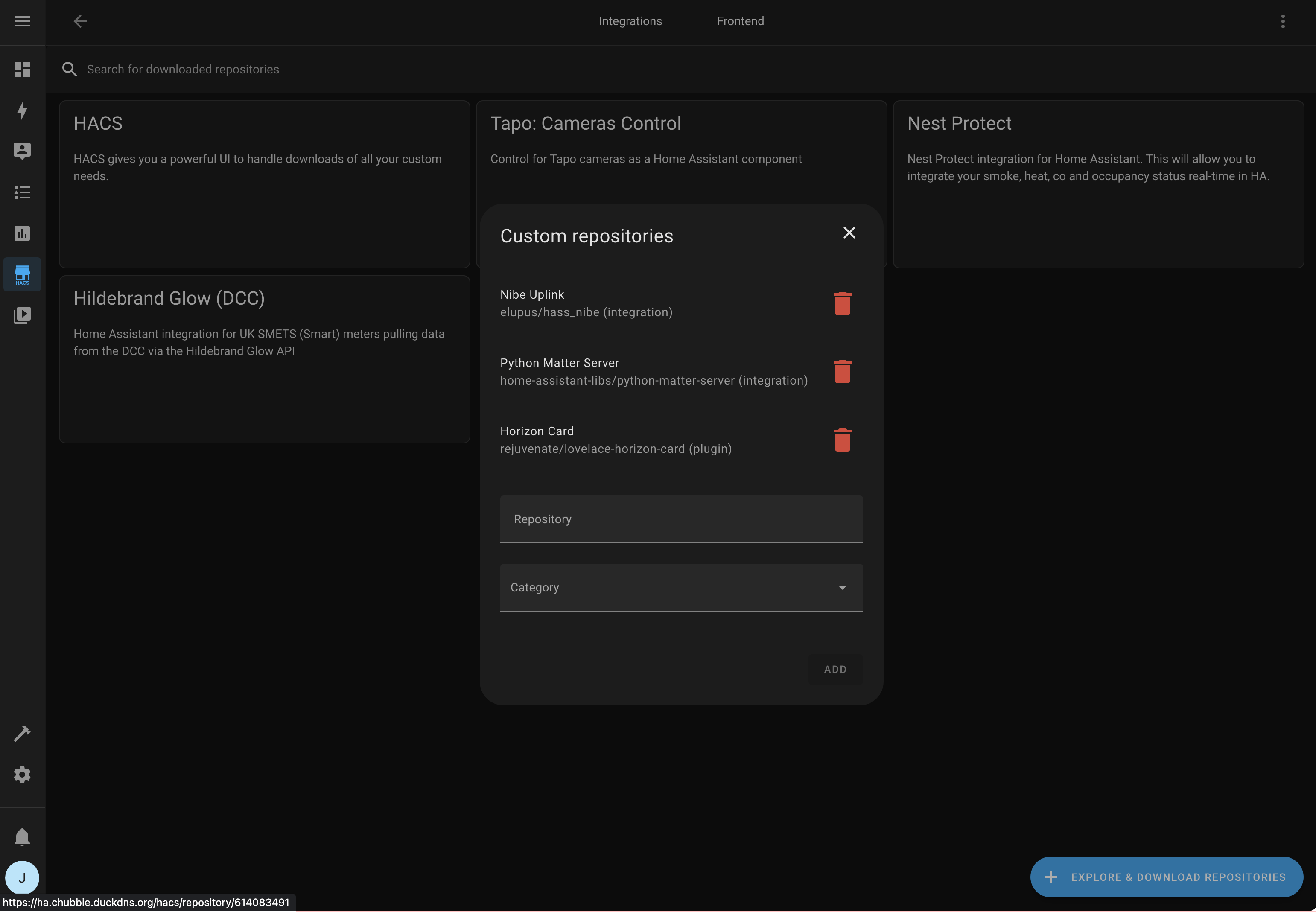 HACS Custom Repository removal - Third party integrations - Home ...